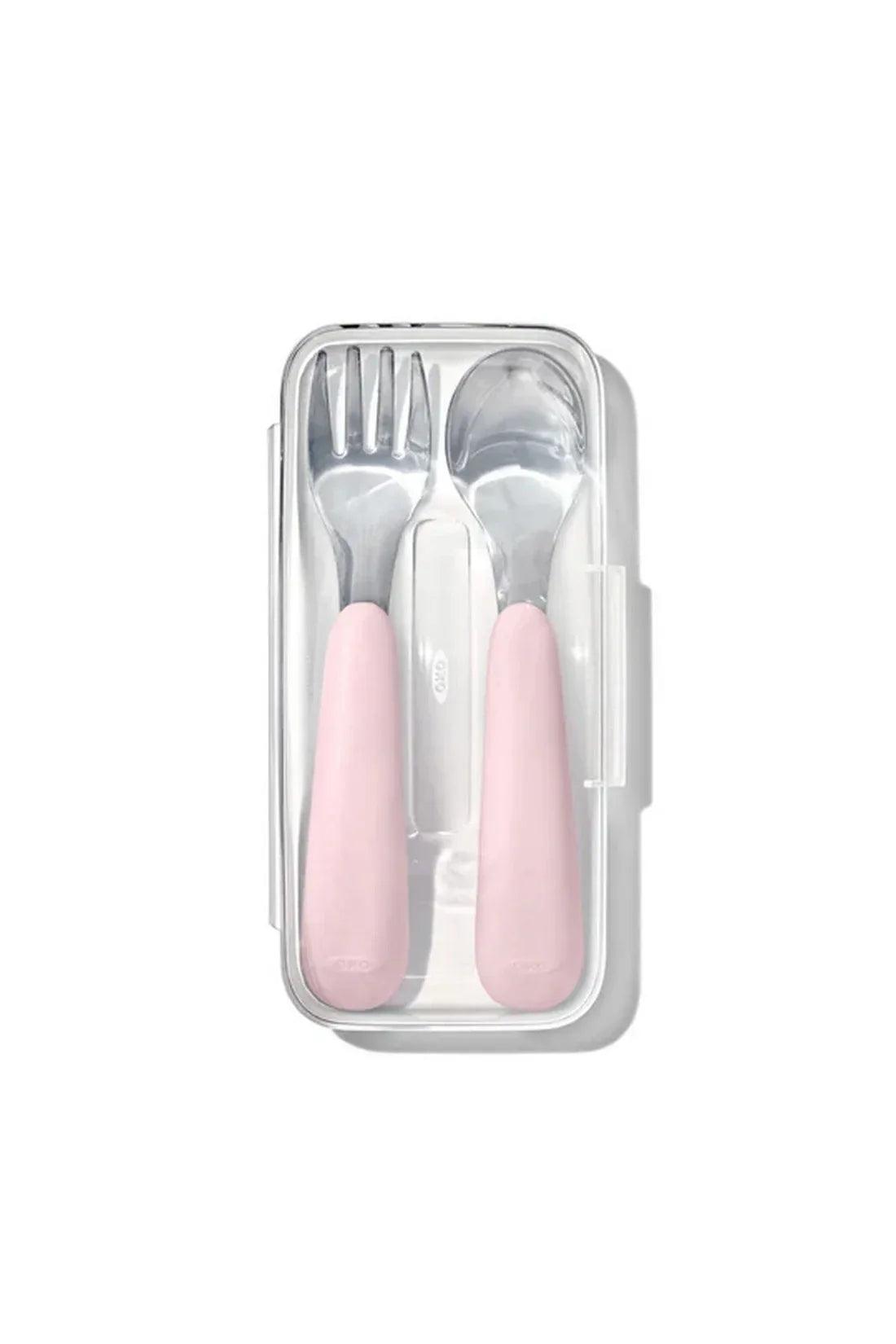 Oxo Tot On-The-Go Fork And Spoon Set Blossom – mothercare hong kong