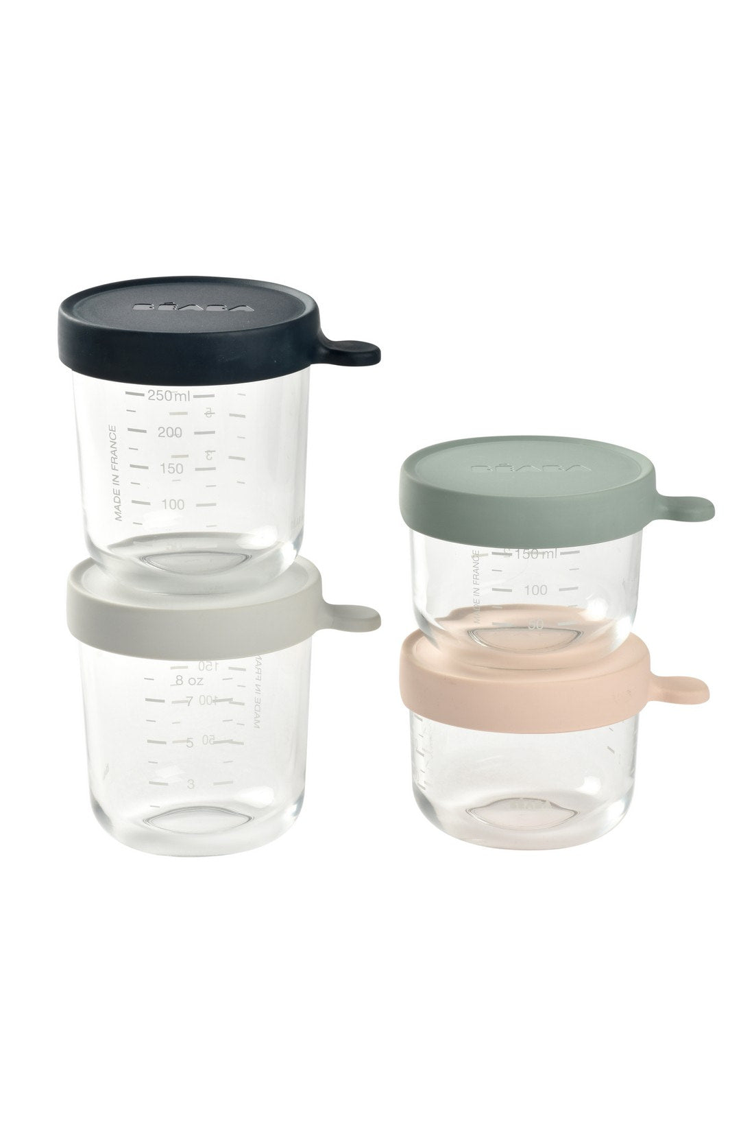 Buy Beaba Glass Baby Food Storage Containers Set Of 4 - Pink Online ...