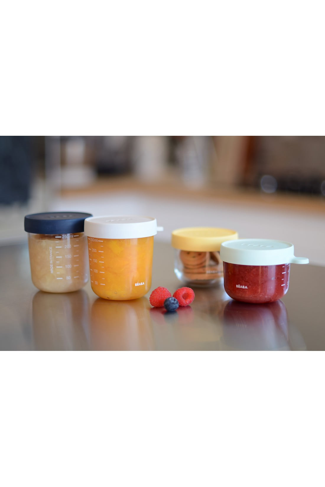Buy Beaba Glass Baby Food Storage Containers Set Of 4 - Yellow Online ...
