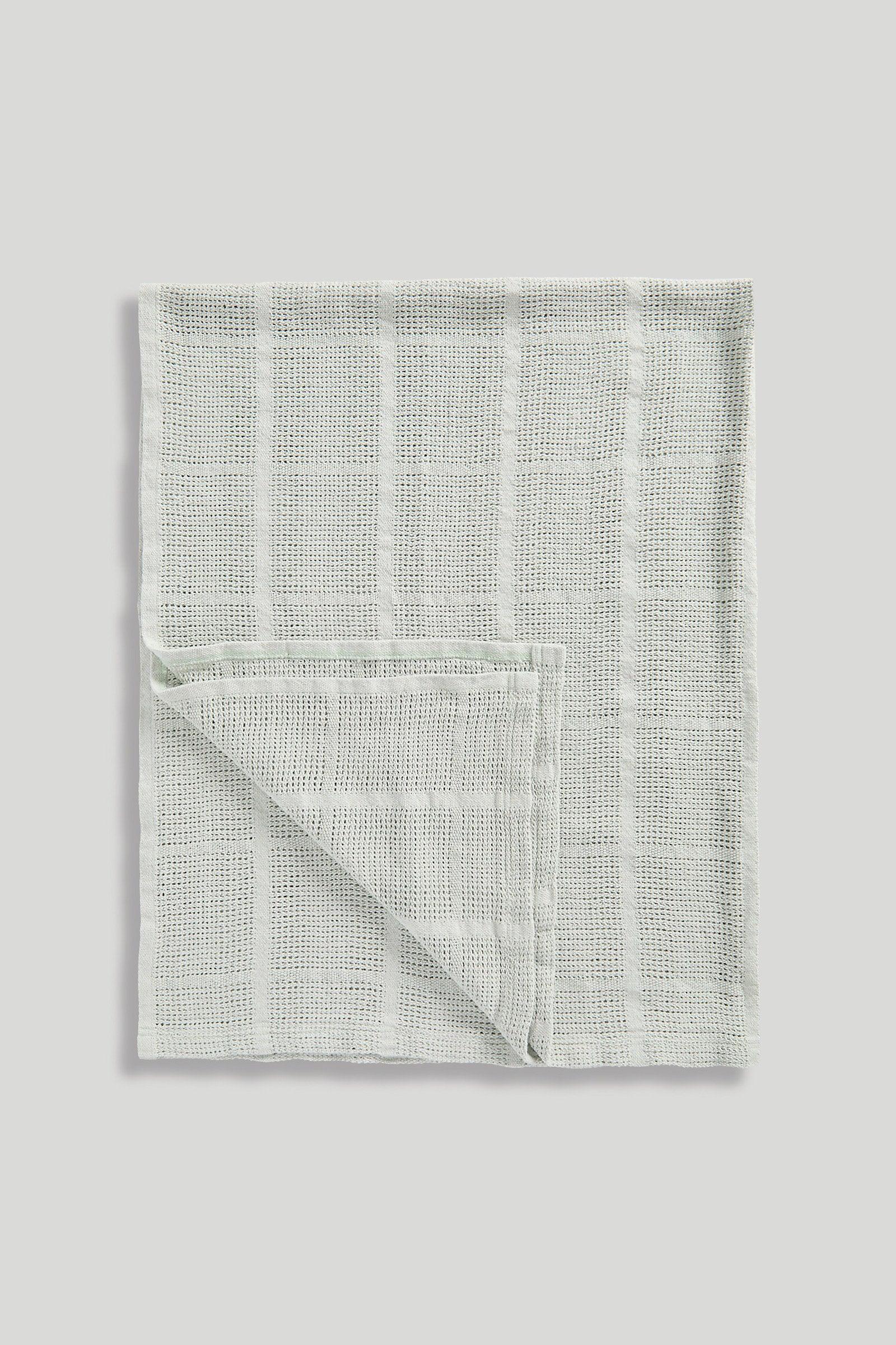 Mothercare Green Cellular Blanket For Cot Bed Online - mothercare ...