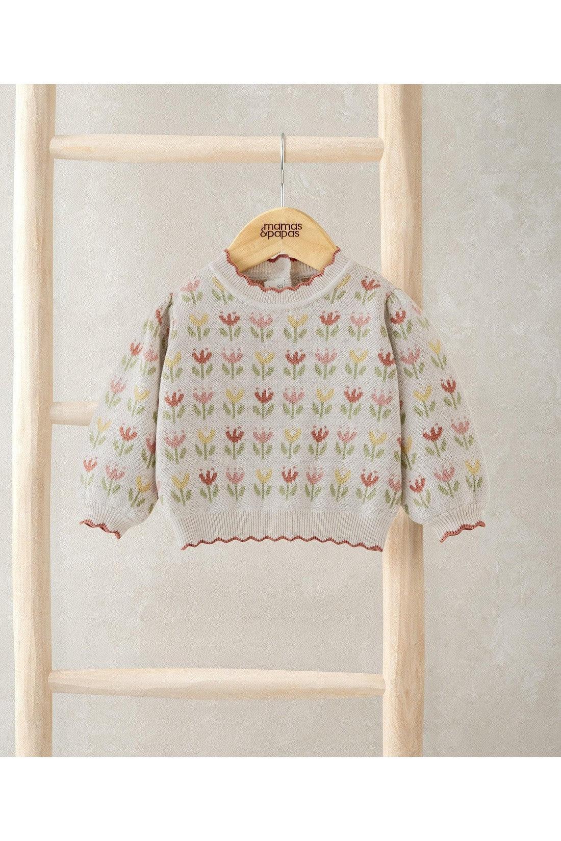 Mamas & Papas Floral Knitted Jumper Online - mothercare – mothercare ...