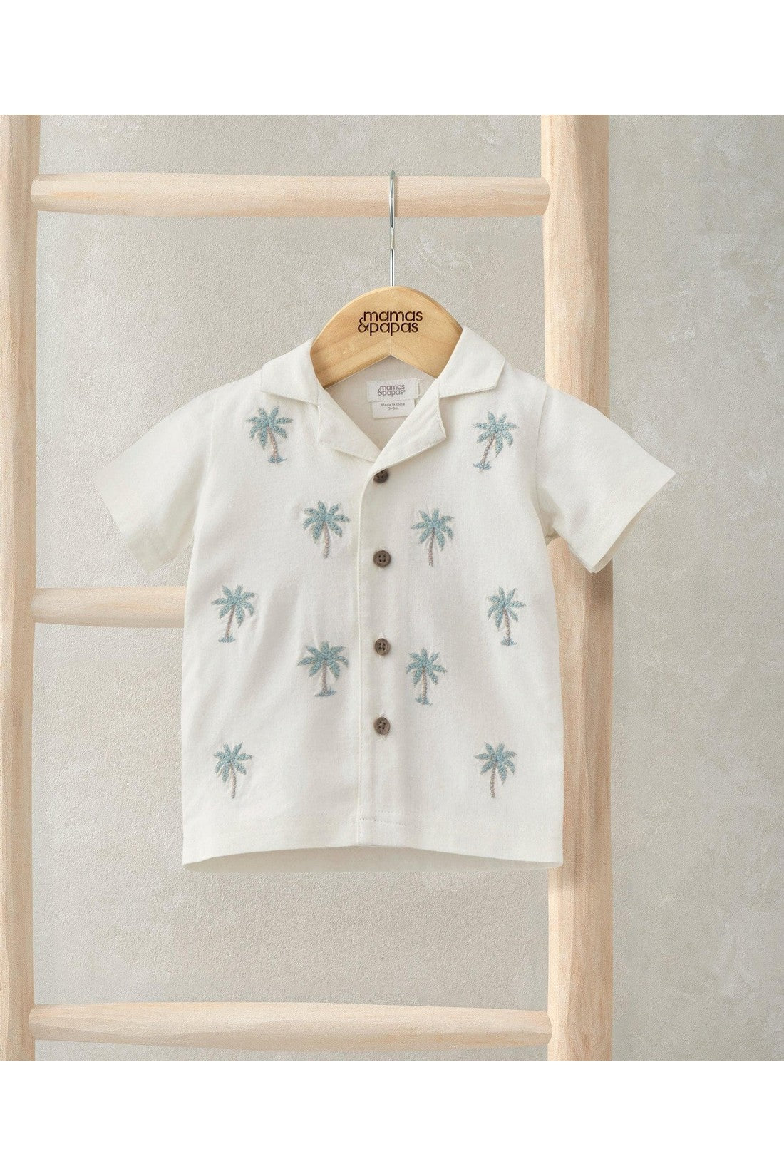 Mamas & Papas Palm Tree Embroidered Shirt Online - mothercare ...