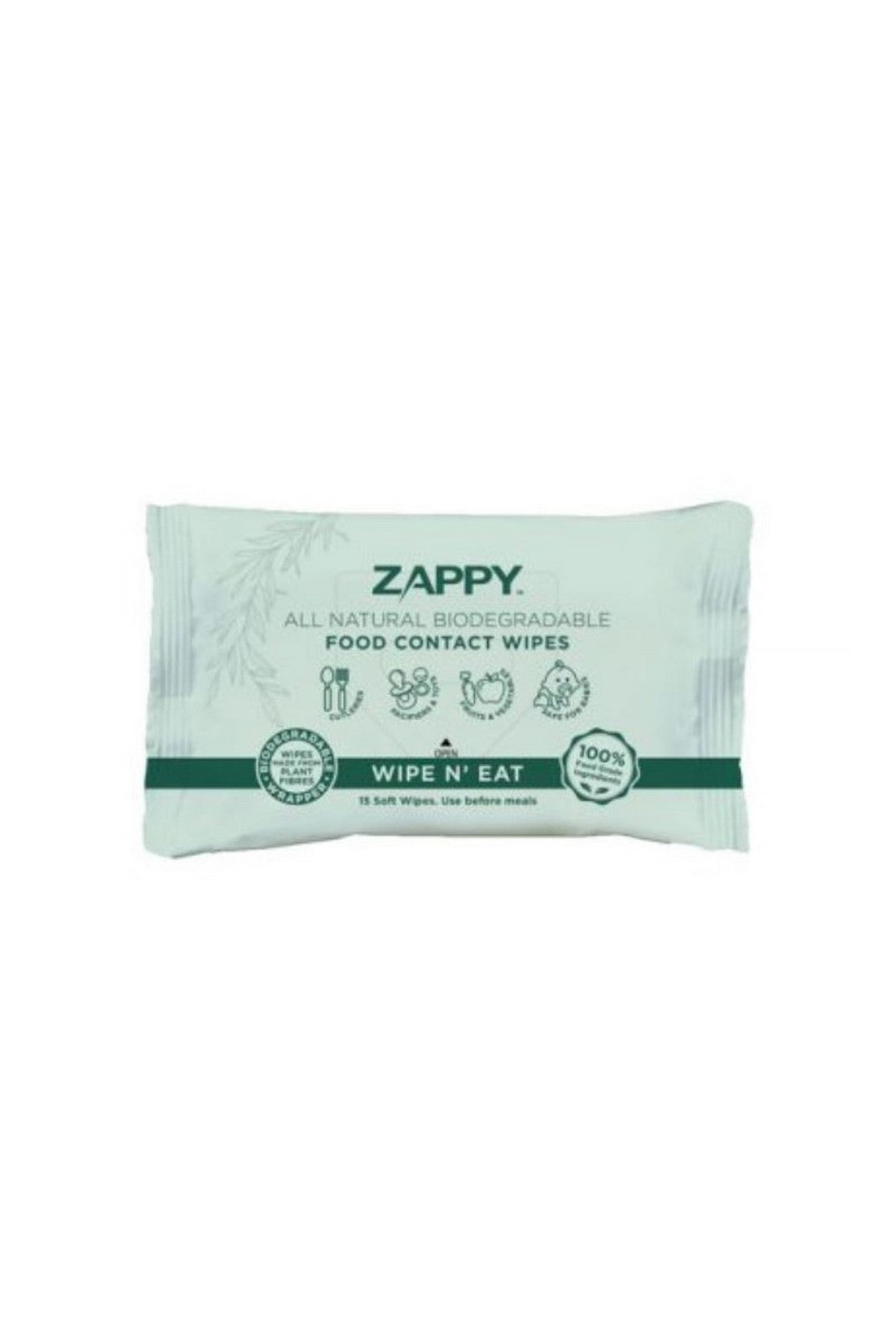 Buy Zappy All Natural Biodegradable Food Contact Wipes - 15 Pack Online ...