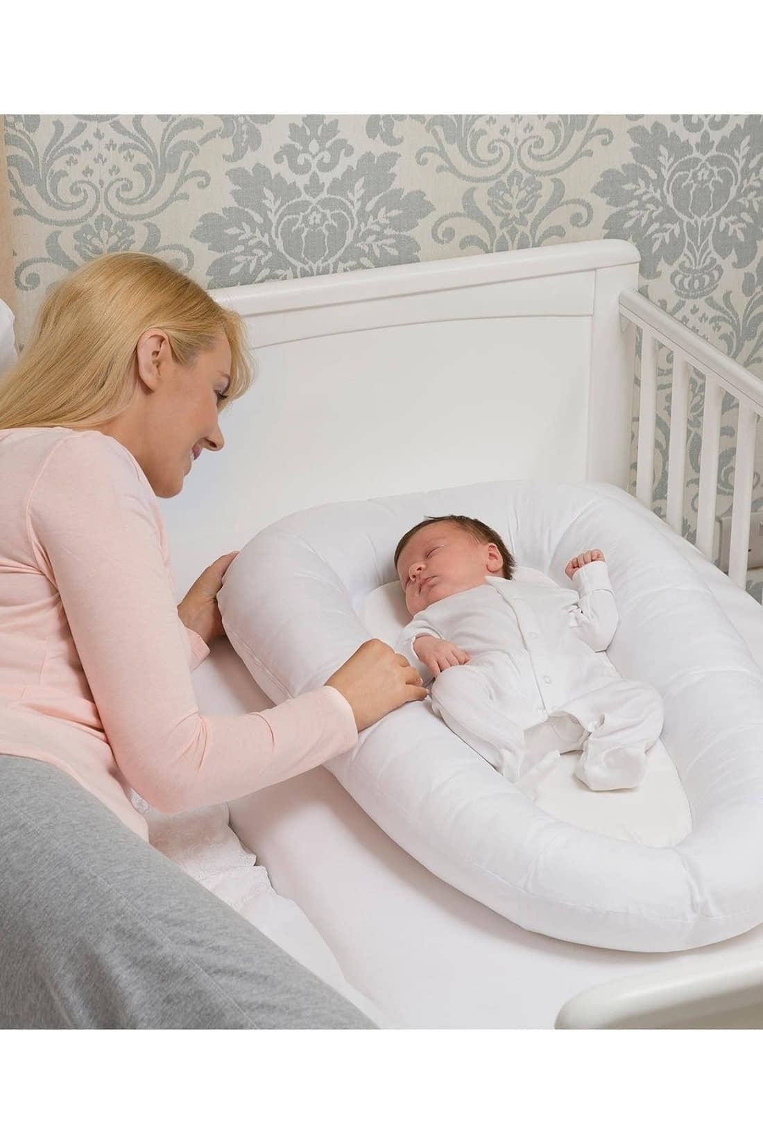 Buy Clevamama Clevasleep Pod - White/Soft Grey Online - mothercare ...