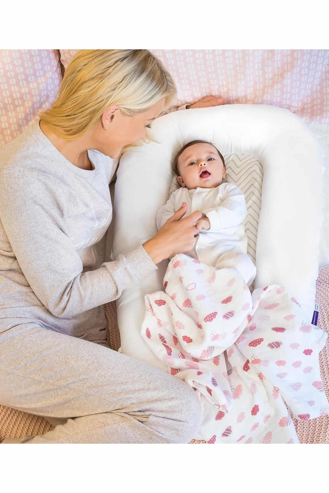 Buy Clevamama Clevasleep Pod - White/Soft Grey Online - mothercare ...