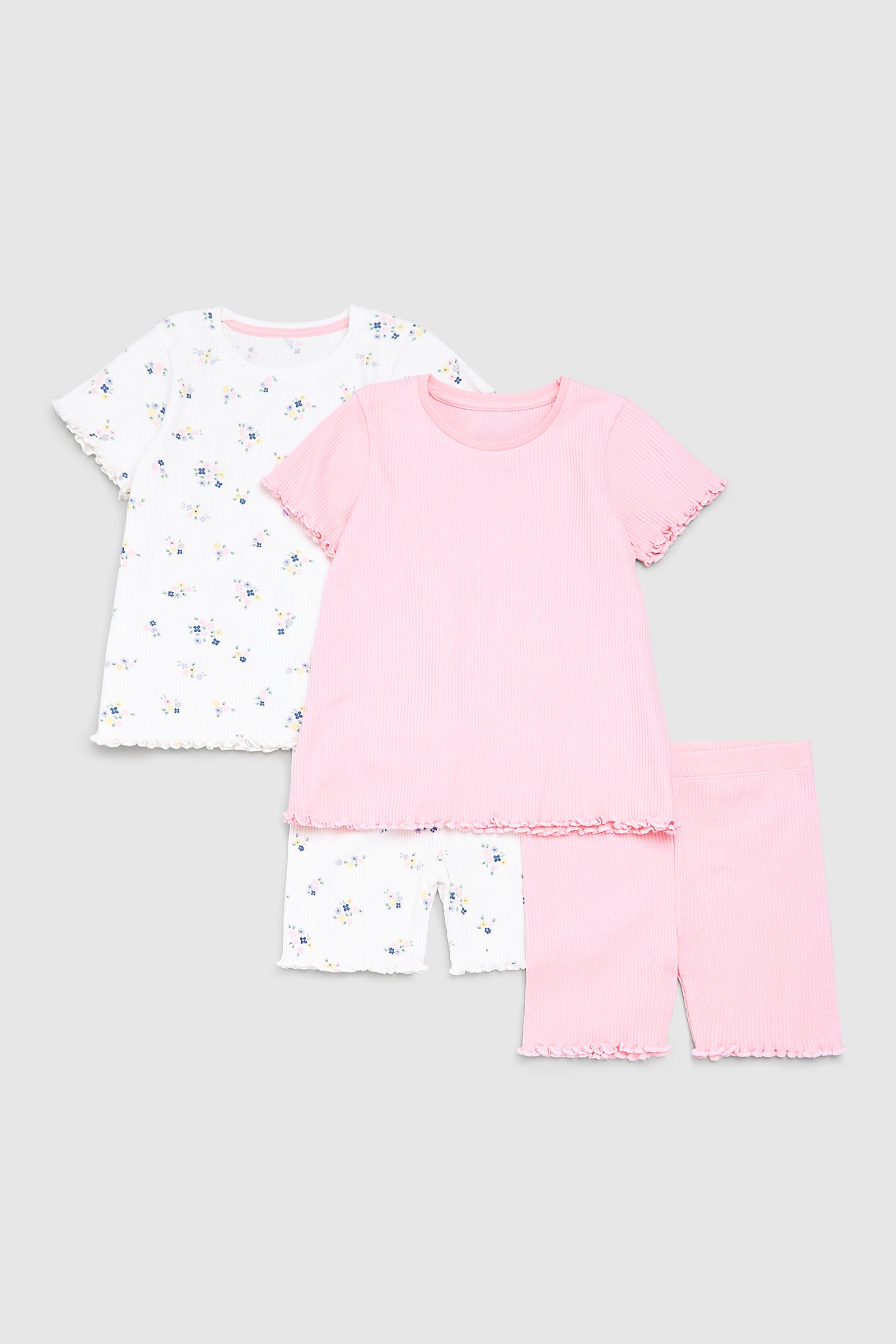 Mothercare Ribbed Shortie Pyjamas - 2 Pack Online - mothercare ...